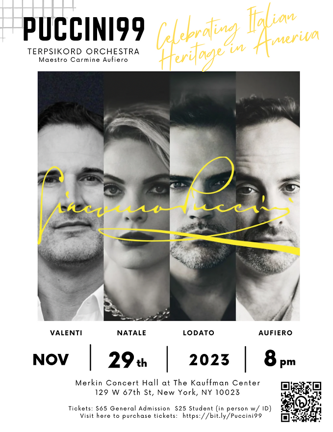 Joseph Lodato, Maria Natale, James Valenti Headline 'Puccini99: A ...