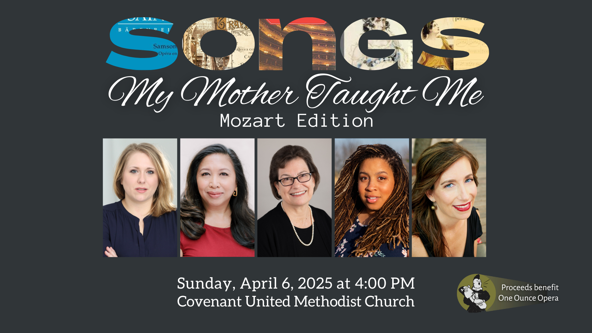 One Ounce Opera to Present 'Songs My Mother Taught Me: Mozart Edition ...