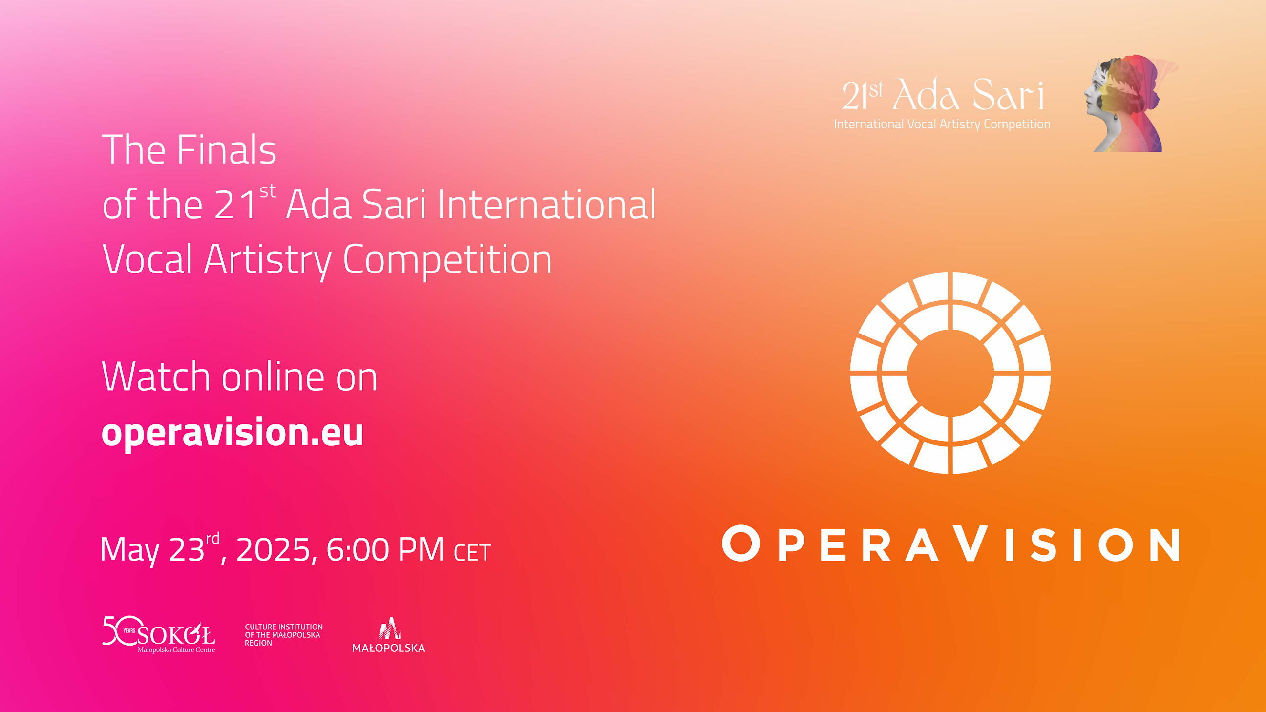 OperaVision to Stream Ada Sari Competition 2025 Finals & Neue Stimmen Finalists' Concert This ...